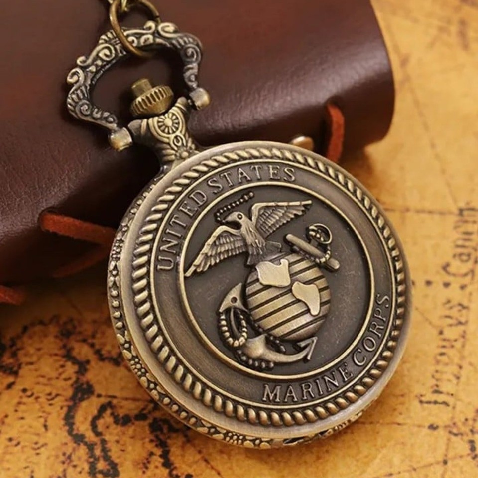 U.S. Marine Corps Pocket Watch United States American Marines Gift ...