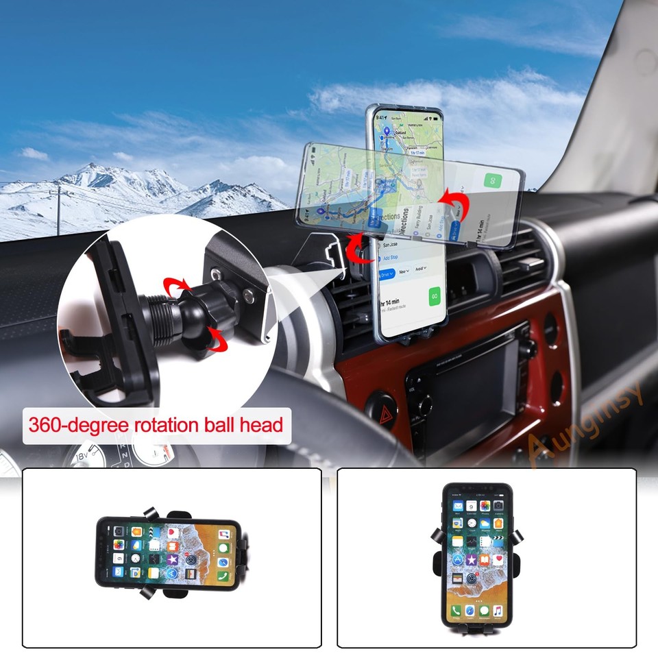 Car Phone Mount Fit Toyot@a FJ Cruiser 2007-2021 Car Center Console Air ...