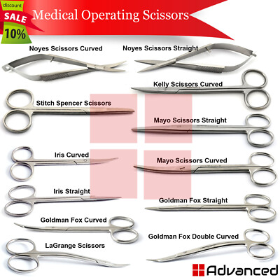 Range Of Surgical Operating Scissors Tissue Cutting Dissecting ...