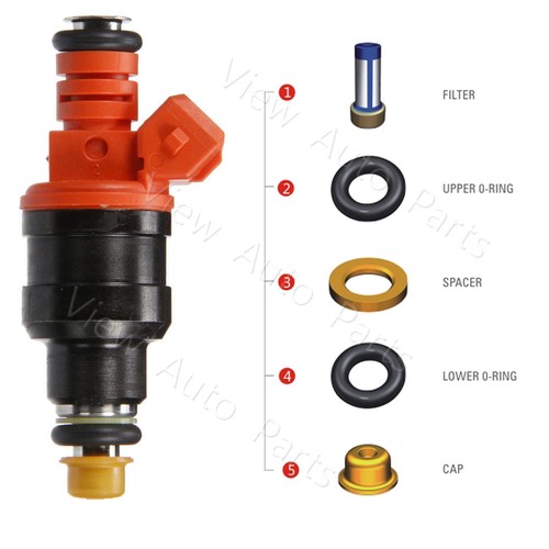 V8 Set Fuel Injector Seal Repair Kit for Ford F150 E150 MERCUR 4.6L 5 ...