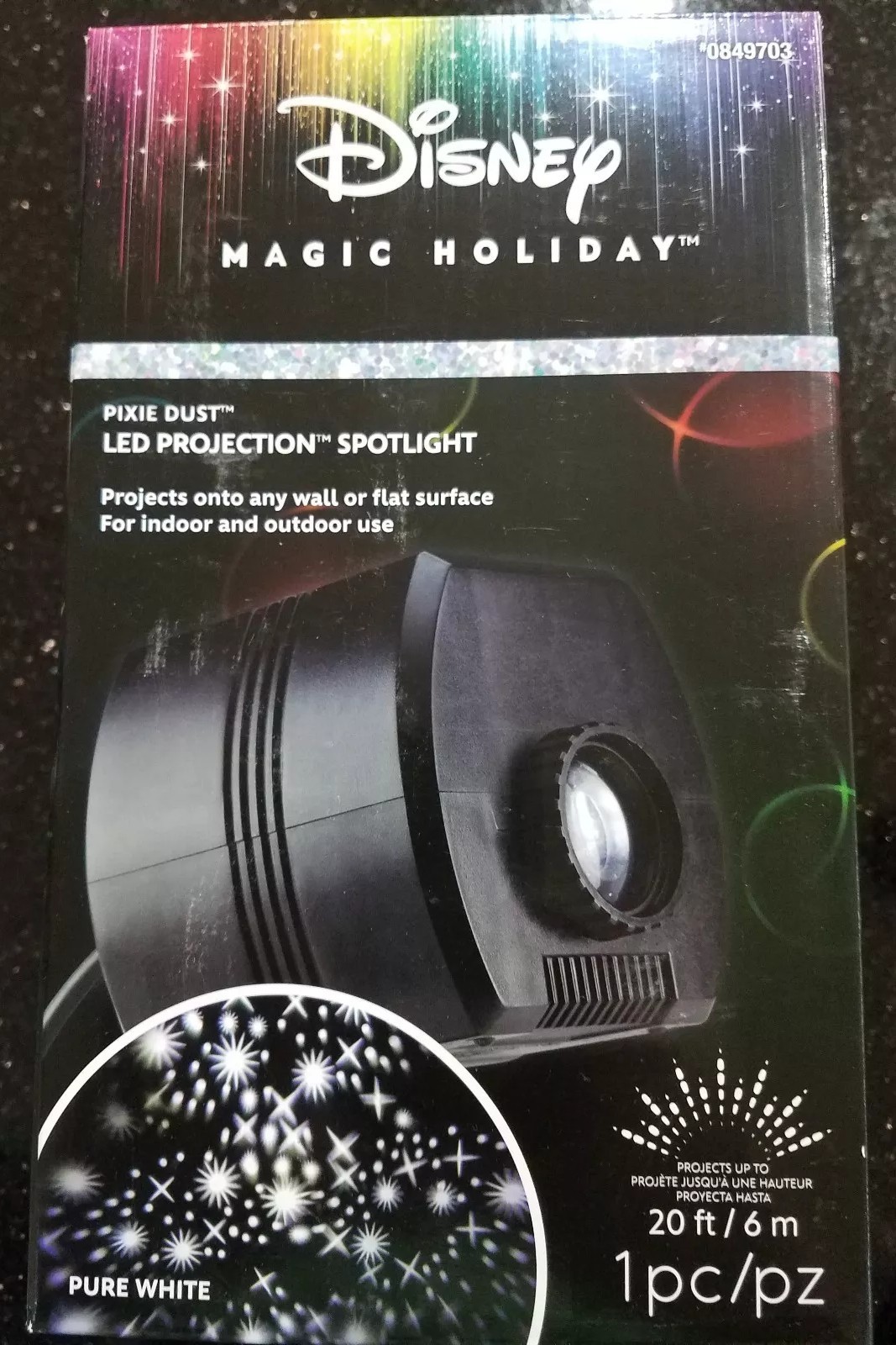 DISNEY MAGIC HOLIDAY PIXIE DUST LED PROJECTION SPOTLIGHT 0849703 PURE ...