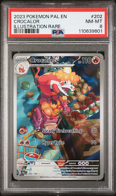 PSA 8 NM-MT Crocalor 202/193 Illustration Rare Full Art - Pokémon PAL ...