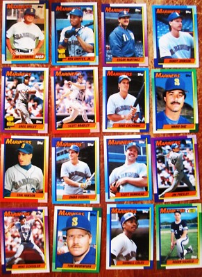 MLB TEAM SET: 1990 SEATTLE MARINERS 34 Cards Includes all traded cards ...