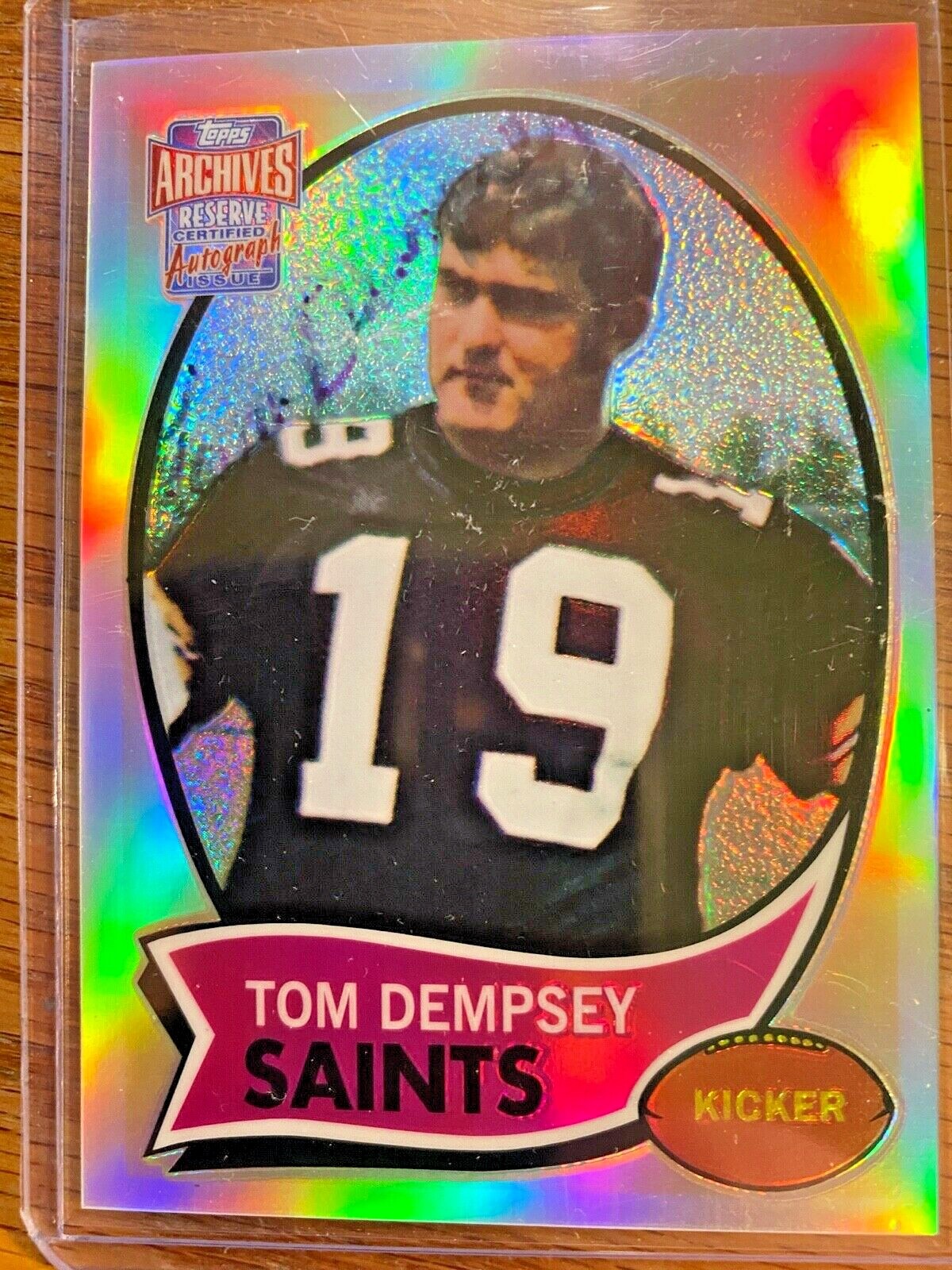 2001 Topps Archives Reserve Reserve Autograph Tom Dempsey Auto Saints ...