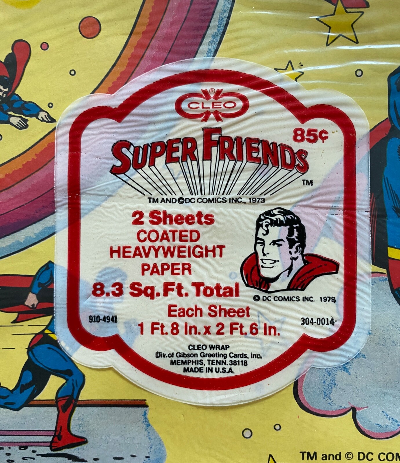 Vintage 1980 DC Comic SUPERMAN Wrapping Paper - 2 Sheets- Mint ...