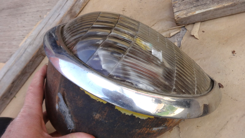 1937 1938 Ford HEADLIGHT BUCKET ASSEMBLIES Original pair Coupe Sedan ...