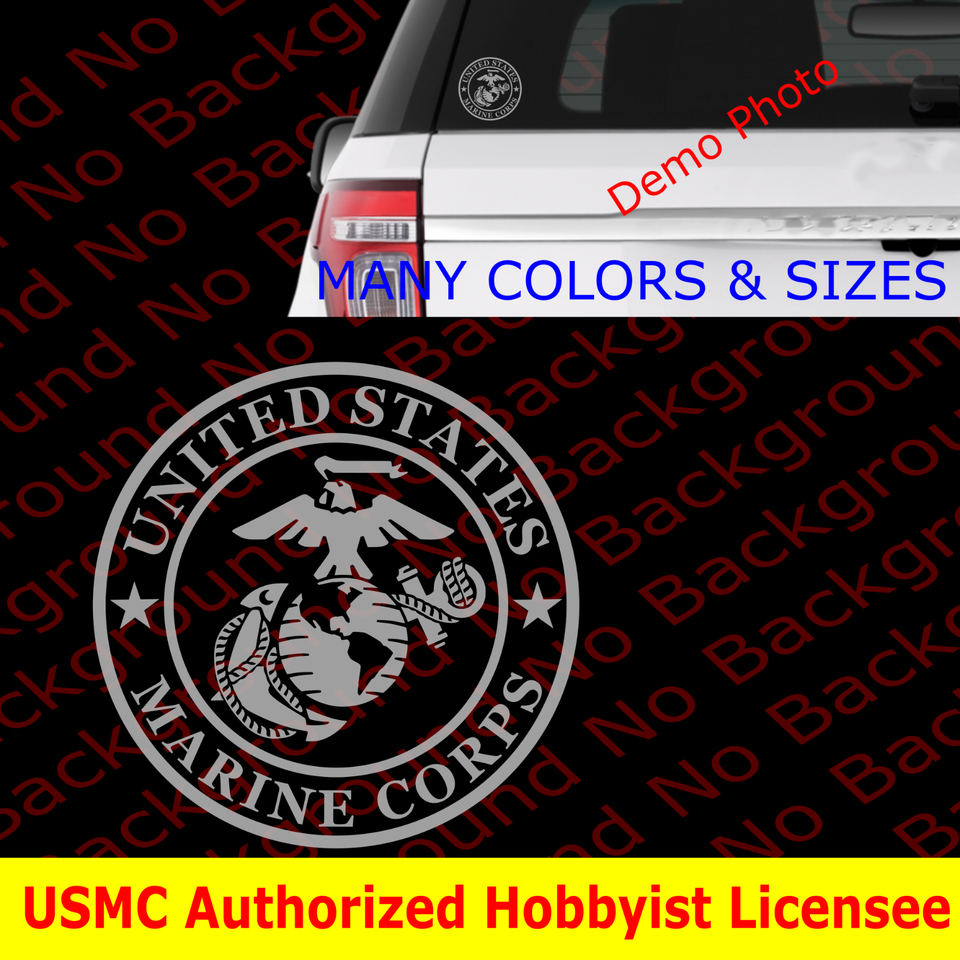 Silver USMC EGA Vinyl Decal Marines Semper Fi United States Marine ...