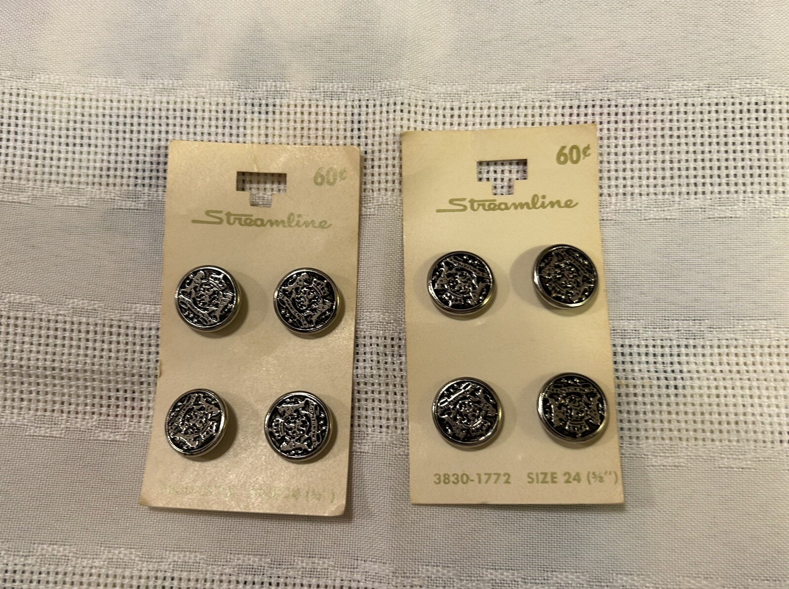 8 Streamline Vintage Military Inspired Silver Tone 5/8” Buttons | eBay