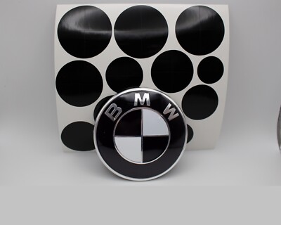 BLACK AND WHITE Emblem Overlay Sticker For BMW 530i 530e 540i 550i ...