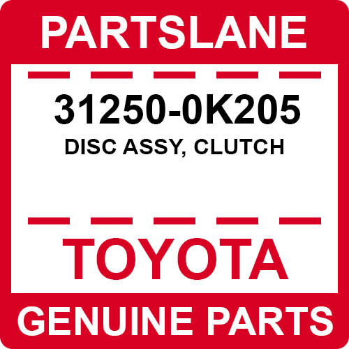 31250-0K205 Toyota OEM Genuine DISC ASSY, CLUTCH | eBay