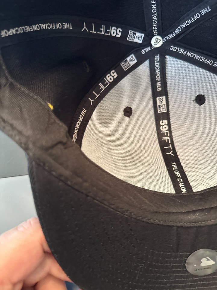 New Era Pittsburgh Pirates 59FIFTY Fitted Hat Black Gold P Logo Size 7 ...