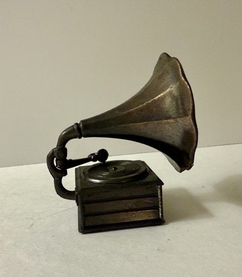 Vintage Diecast Bronze Gramophone Miniature Durham Industries Doll House | eBay