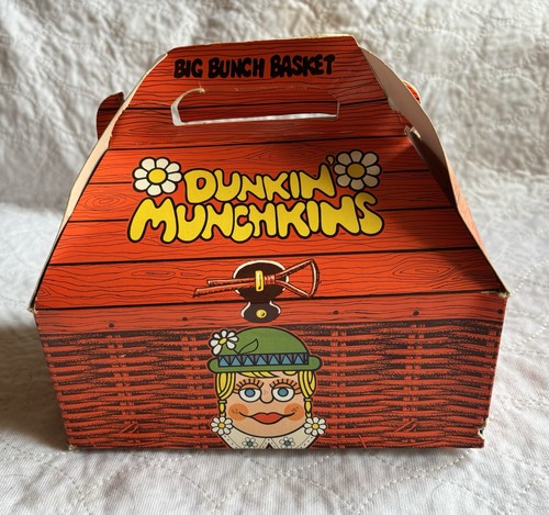 VINTAGE 1970’s DUNKIN DONUTS MUNCHKIN BIG BUNCH BASKET BOX ADVERTISING ...