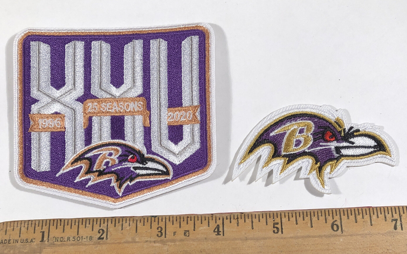 Lot Of 2 Baltimore Ravens Iron On Logo Patches NFL Football 2020 25 ...