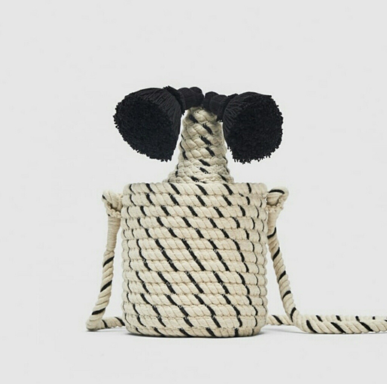 Zara Tassel Bi-color Rope Crossbody/shoulder Bag | eBay