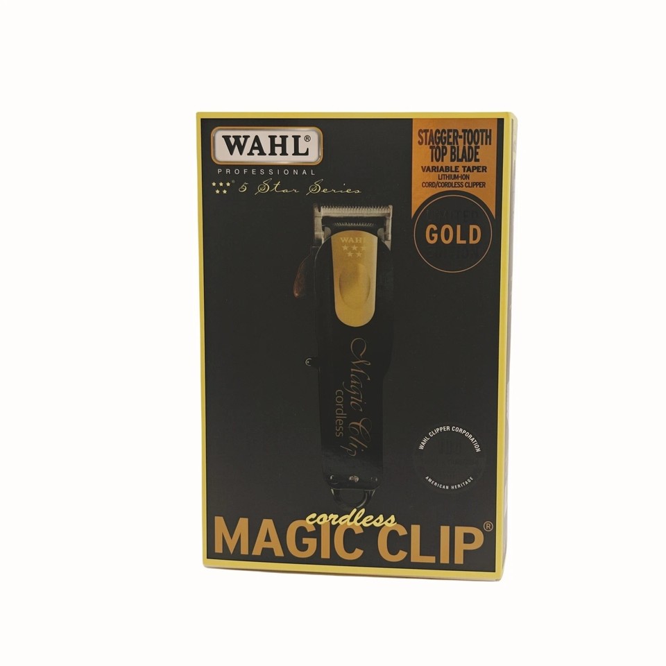 New 8148-100 Wahl Professional 5 Star Edition Gold Cordless Magic Clip ...