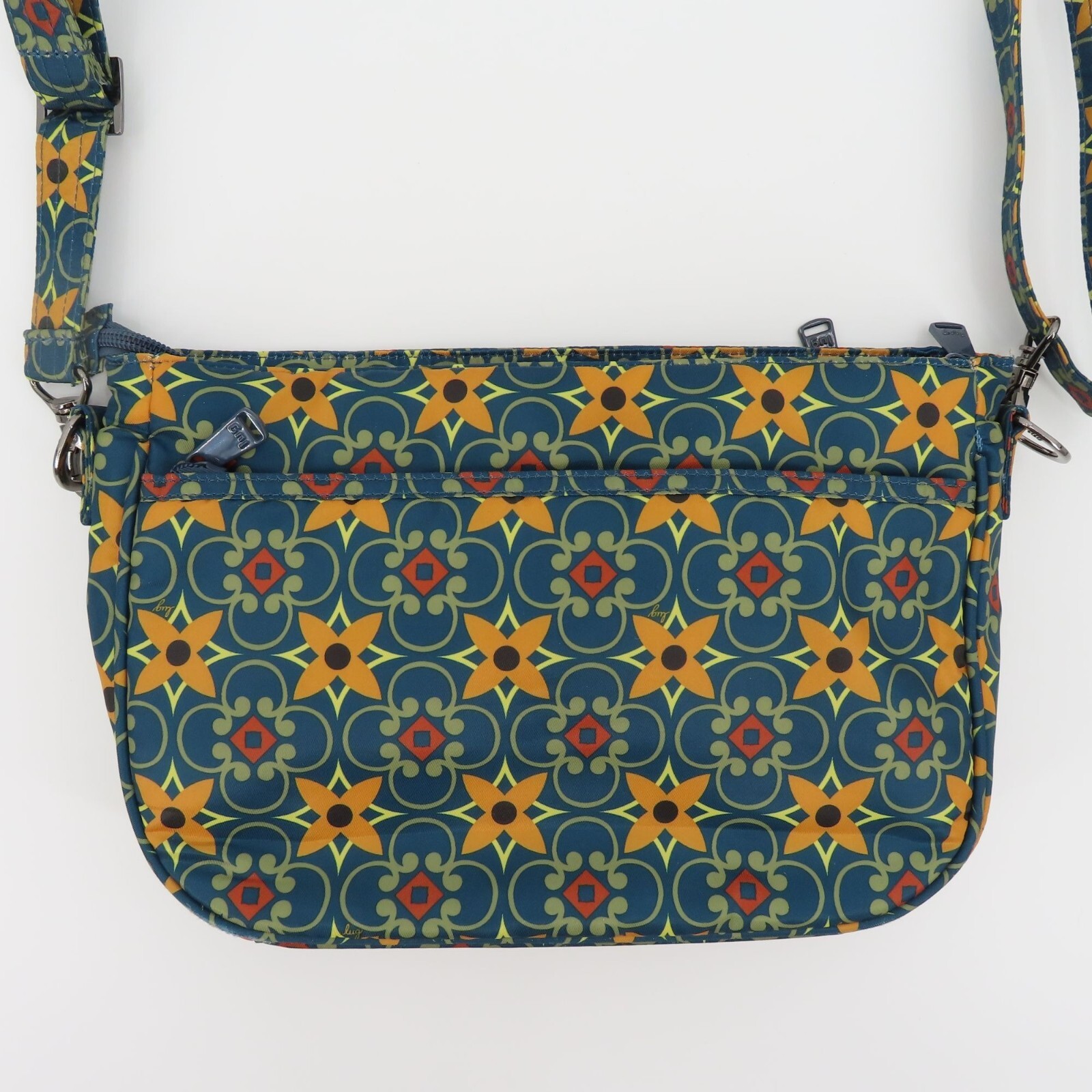 LUG Mambo Tiles Teal Multicolor Crossbody Handbag Purse Adjustable ...