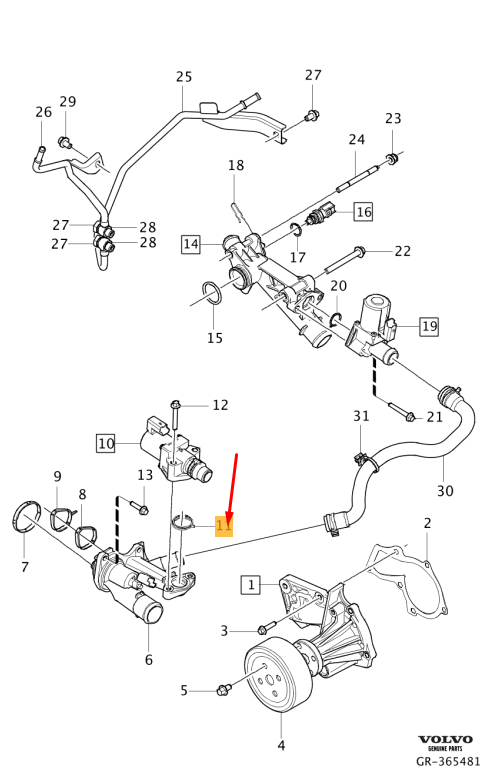 VOLVO V60 MK1 Thermostat Sealing 31319941 NEW GENUINE | eBay