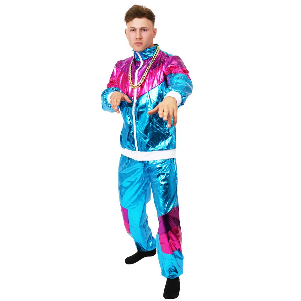 SHELL SUIT FANCY DRESS COSTUME 80'S CHAV OUTFIT SCOUSE 1980'S TRACK ...