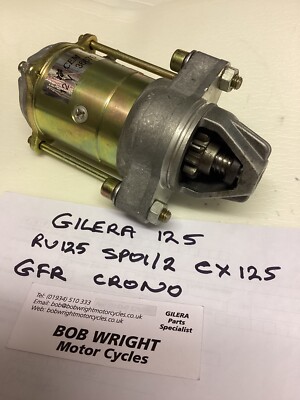 STARTER MOTOR GILERA 125 GFR APACHE CX / SPOI / RV / RX Includes Bendex ...
