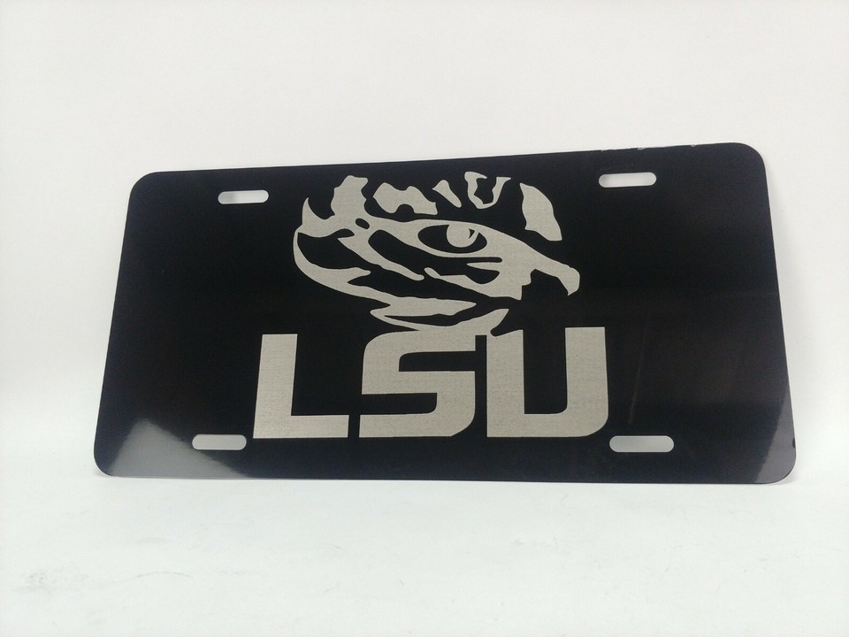 LSU Tigers Aluminum License Plate Laser Etched Car Front Tag Man Cave ...