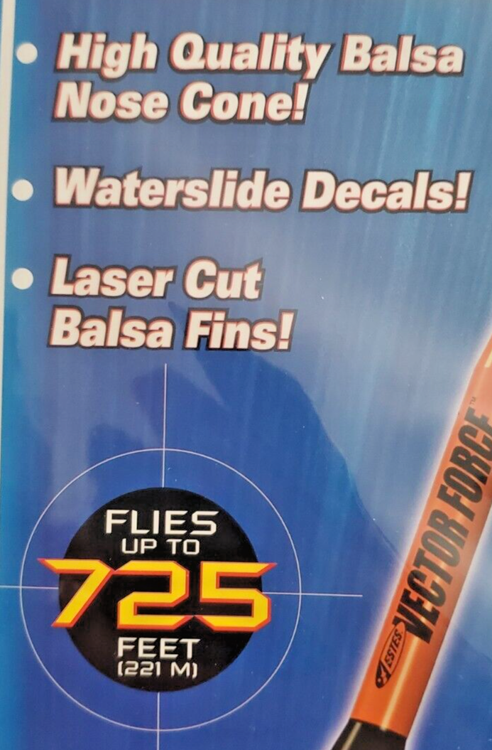 Estes Vector Force Flying Model Rocket Kit 3210 for sale online | eBay