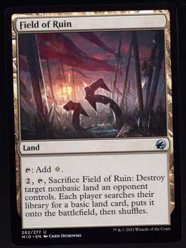 Field of Ruin 262/277 Non Foil Uncommon Midnight Hunt Magic The ...