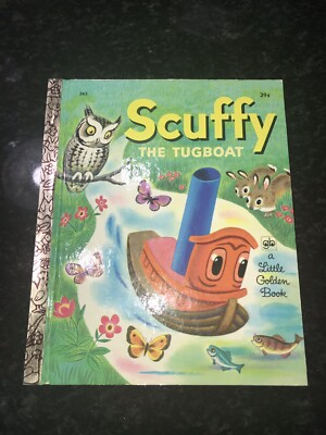VINTAGE A Little Golden Book SCUFFY THE TUGBOAT Copyright 1955 ...
