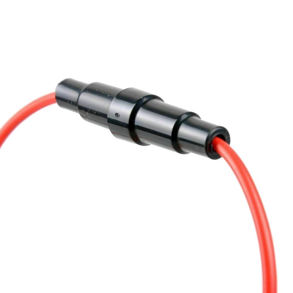 Inline Fuse Holder Screw Type Glass Fuse Holder 5x20mm Splash Proof AGC ...