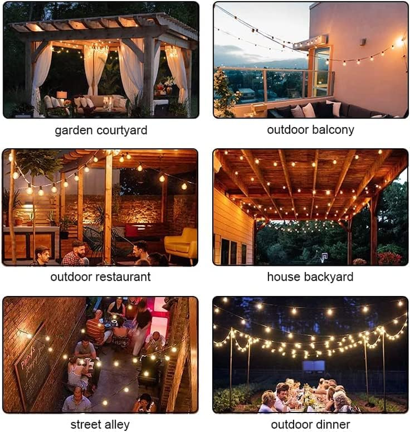 Festoon Outdoor Party - Waterproof 15 LED 2W, 15M LED Strip,2700K Warm ...