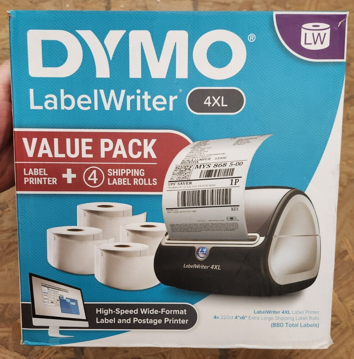 *OPEN BOX*Dymo 4XL Labelwriter Inkless Thermal Label Printer w/ 4 Rolls ...