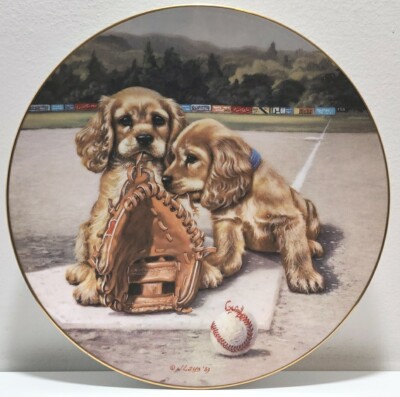 "Double Play" Jim Lamb Good Sports Plate Collection 1989 Baseball ...