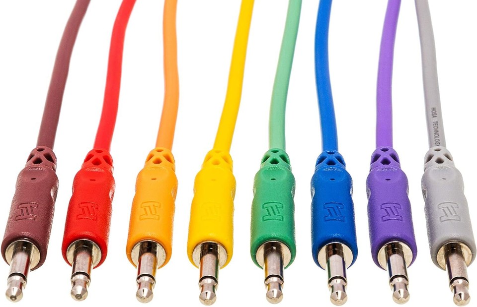 Hosa CMM-845 3.5 mm TS to 3.5 mm TS Unbalanced Patch Cables, 1.5 Feet ...