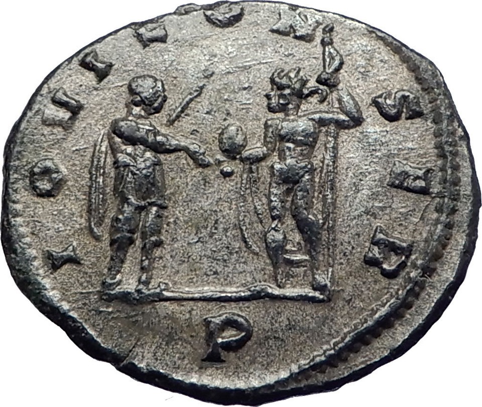AURELIAN 272AD Authentic Silvered Ancient Roman Coin JUPITER w globe ...
