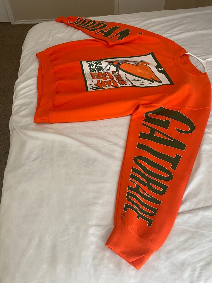 Vintage Japan Gatorade Mike Jordan Sweatshirt XL Orange/Green Custom ...