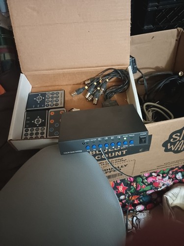 CCTV 4Ch Camera Color Quad Security System Video Processor Switcher VCR ...