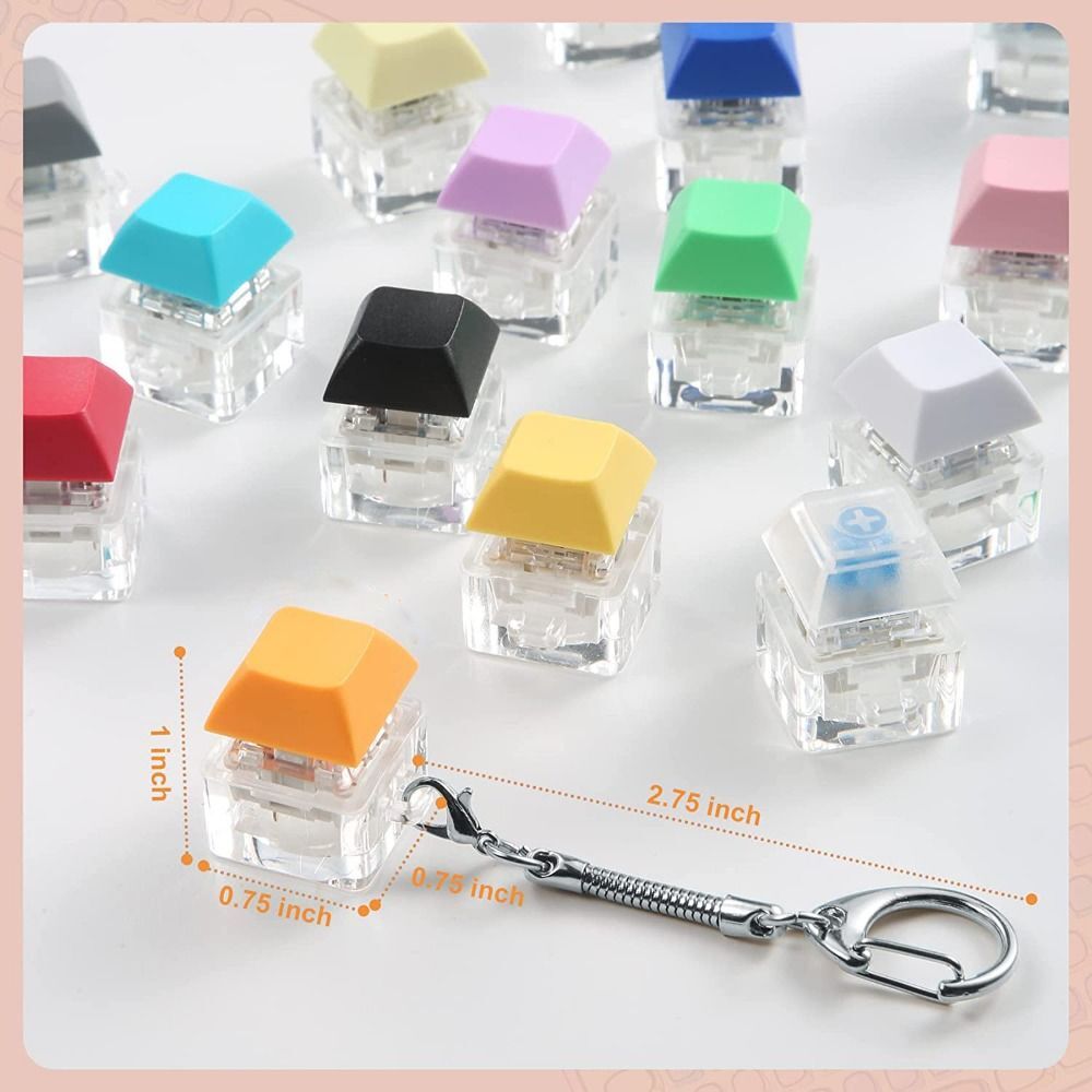 Keyboard Keychain Toys Fidget Button Keycap Fidget Keychain Finger ...