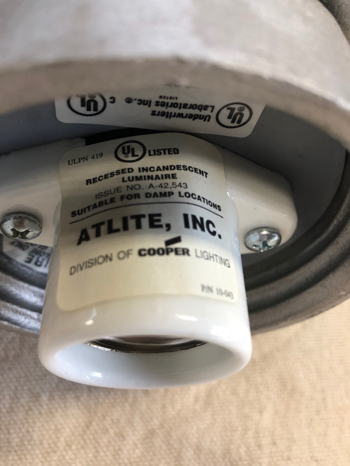 Cooper AtLite wet location wall mount light 10-043 | eBay