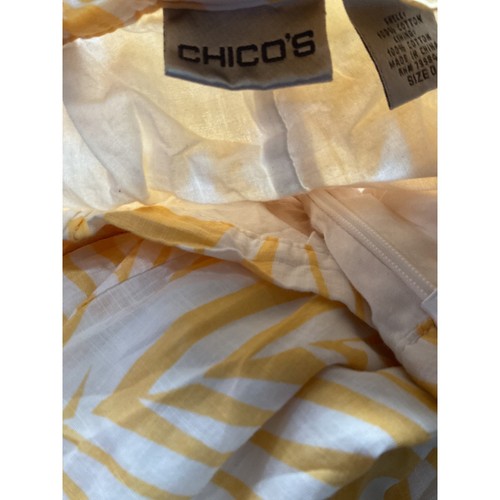 Chico's Yellow Floral A-Line Skirt | eBay