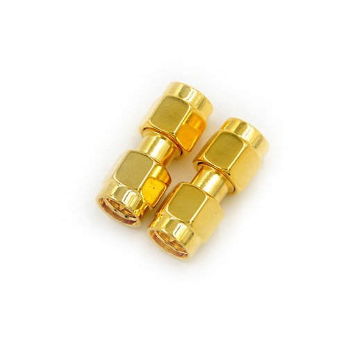 2Pcs SMA Male to SMA Male Plug in series RF Coaxial Adapter Connector H ...
