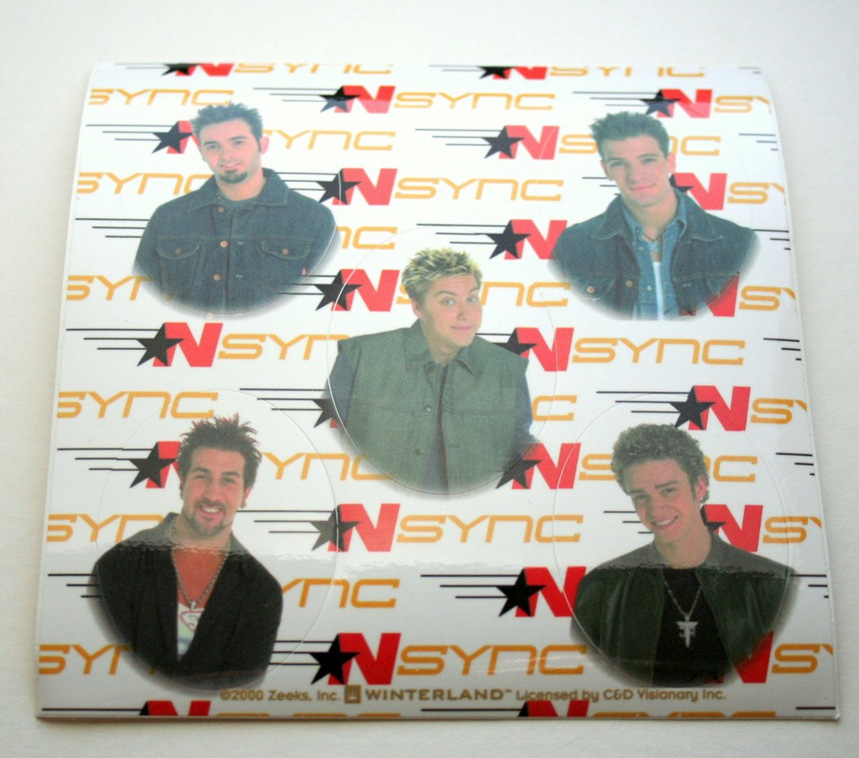 NSYNC N SYNC Zeeks Music Group 5in1 Sticker New NOS 2000 Winterland ...