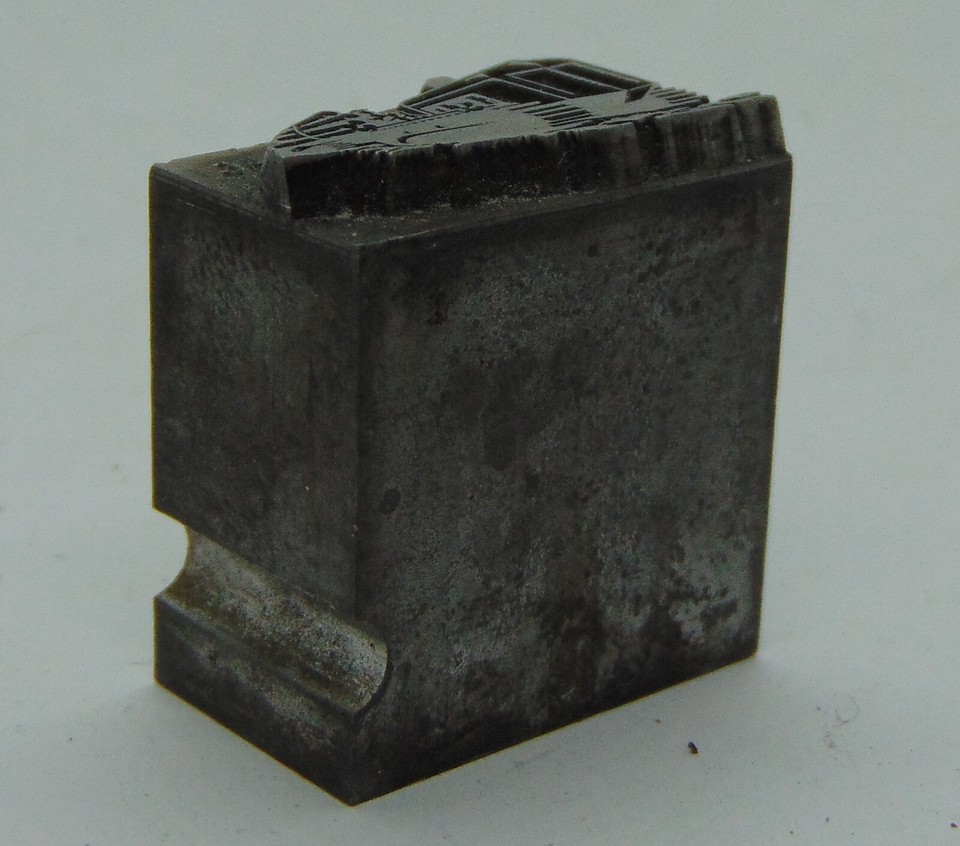 Vintage Printing Letterpress Printers Block Tractor Hauling Wood | eBay