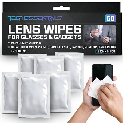 50-300pk Glasses Wipes For Spectacle Lens Optical Phone Camera Cleaner ...