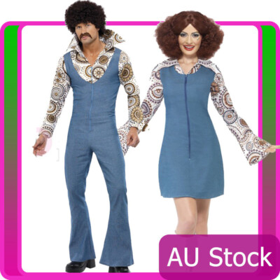 Licensed Mens Ladies 1970s 70s Groovy Dancer Retro Go Go Disco Costume ...