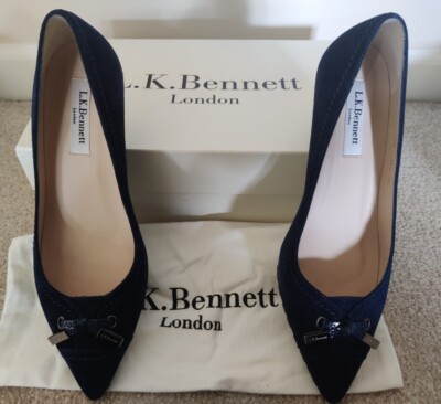 LK Bennett BRAND NEW IN BOX- Women's Classic Navy Suede pump size 37.5 ...