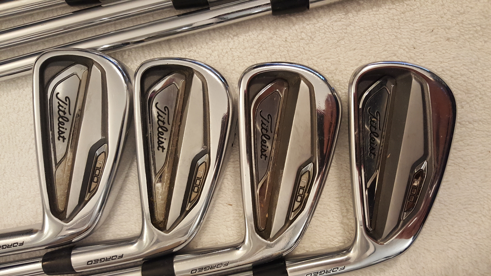 Used Titleist T100 Iron Set (3-PW) 8 Irons - AMT Tour White S300 Stiff ...
