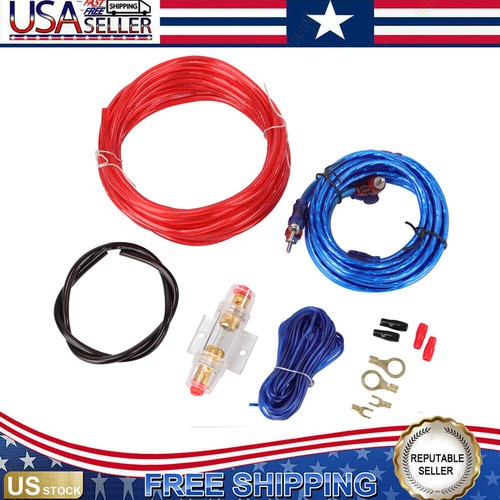 Car Audio Cable Set 1500W Amp Amplifier Install RCA Subwoofer Sub ...
