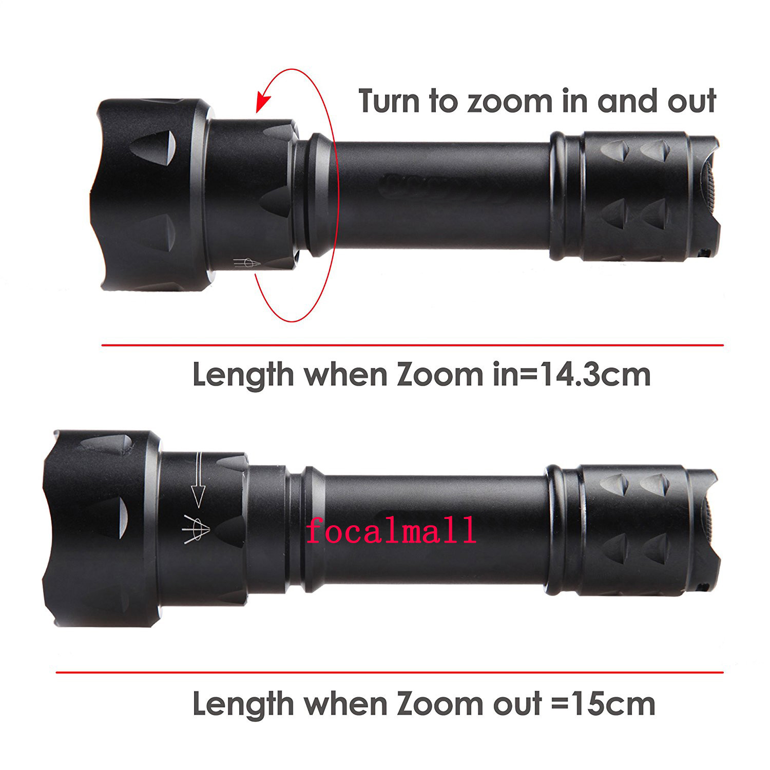 T20 Zoomable IR LED Infrared 940nm Night Vision Hunting Flashlight ...
