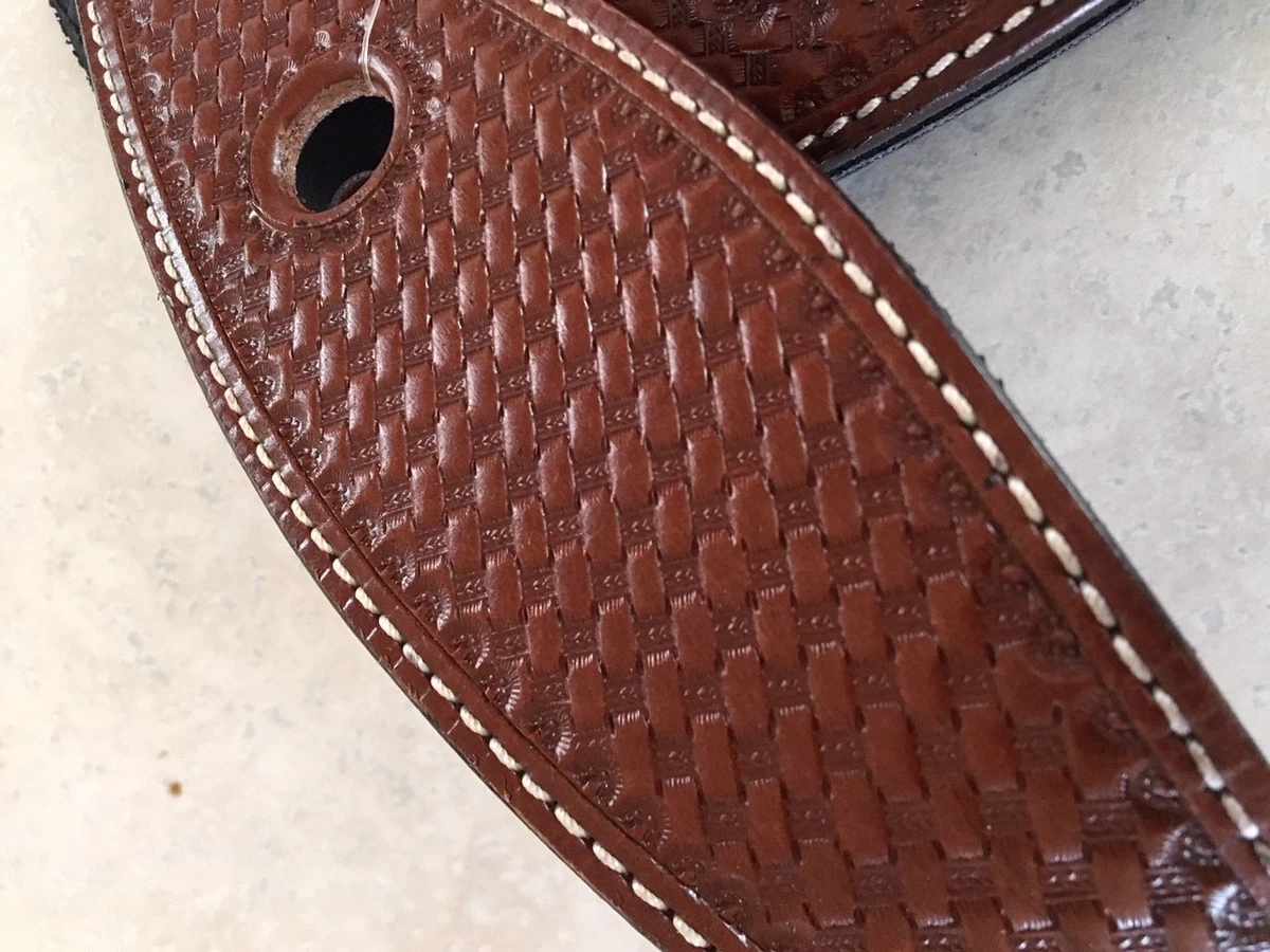 Slobber Strap Tooled Leather