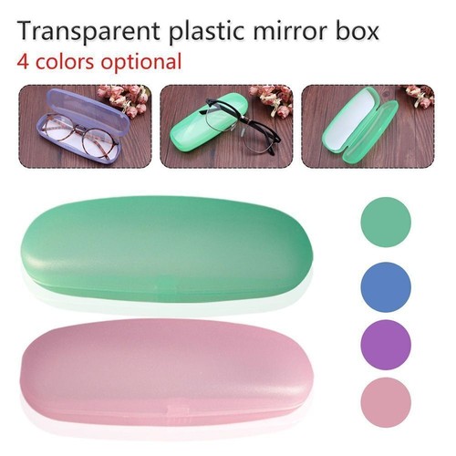 Plastic Glasses Case Transparent Storage Box Portable Hard Plastic Case ...